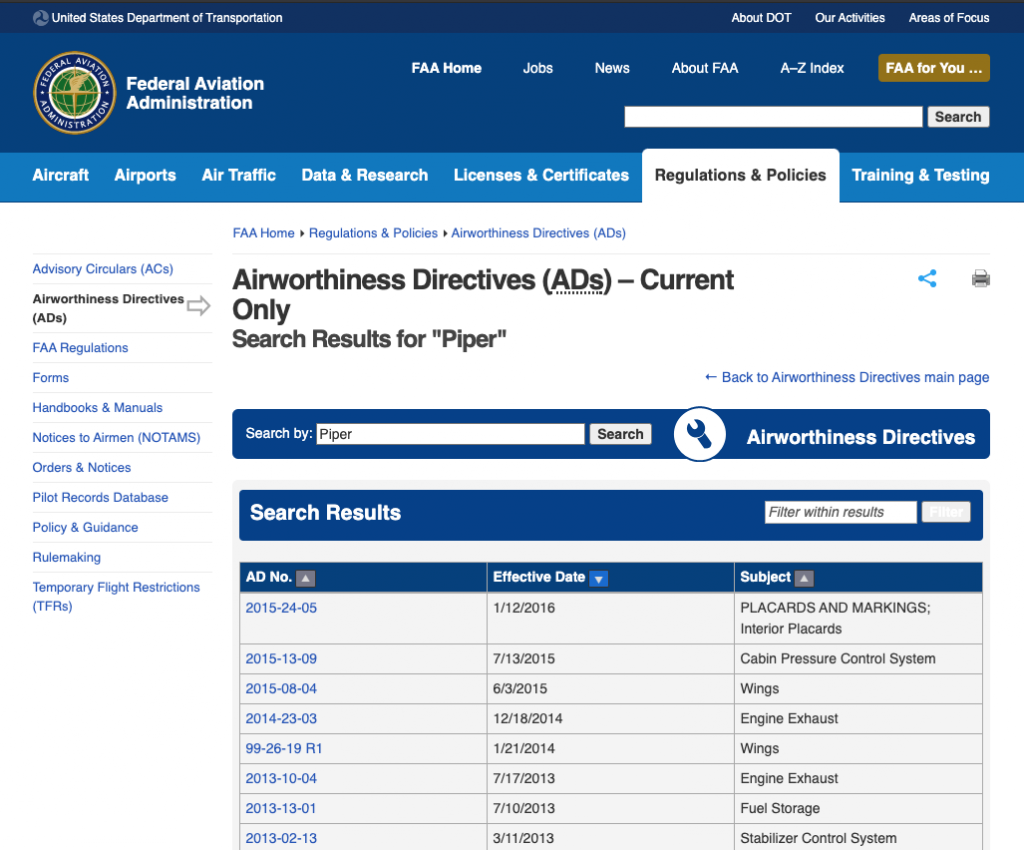 Do Most Pilots Track or Understand their Airworthiness Directives ...